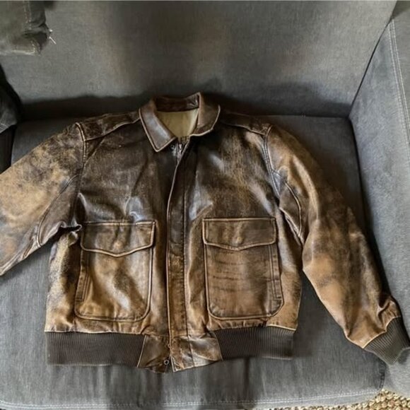 Jackets & Coats | Vintage Pilot Leather Jacket | Poshmark